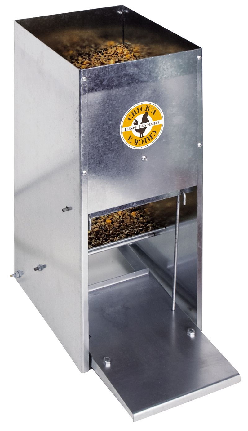 Feeding trough with hopper anti-pests 30 L for 20 hens - Ukal