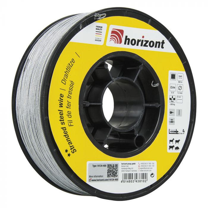 Stranded steel wire 400m HORIZONT - Electric Fence - Ukal