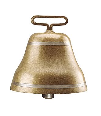 Round steel bell, brass colour 125 mm - Ukal